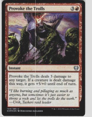 MTG Kaldheim Provoke the Trolls Foil 144/285 U NM/MT ** | eBay