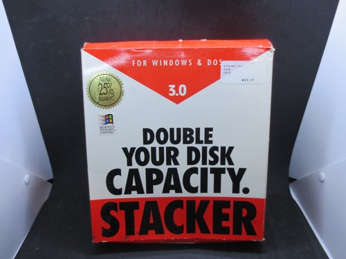 Vintage Stacker Software - Doubles Your Disk Capacity (PC, 1992) Rare ...