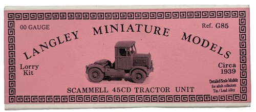 Langley Miniature Models G85 1/76 OO Scammell 45CD Tractor Unit White ...