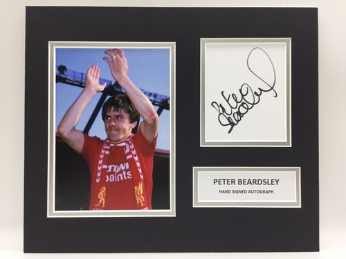 RARE Peter Beardsley Liverpool Signed Photo Display + COA AUTOGRAPH ...