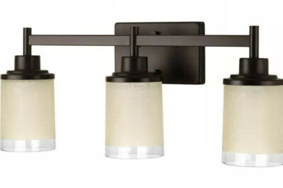 Progressive Lighting Alexa Collection Vanity With Etched Umber Linen ...