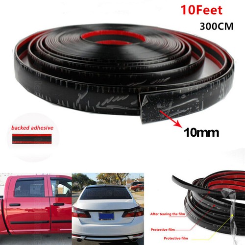 10ft Black Trim Car Door Side Protect Anti-collision Strip Mouldings ...