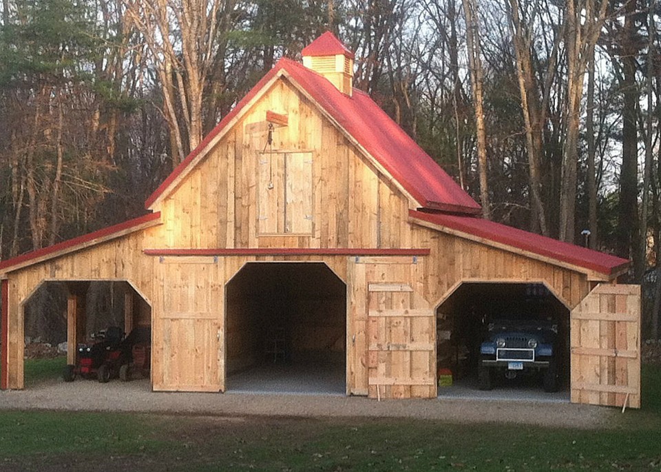 31 Car Barn Designs with Lofts- Complete Pole-Barn Construction Plans ...