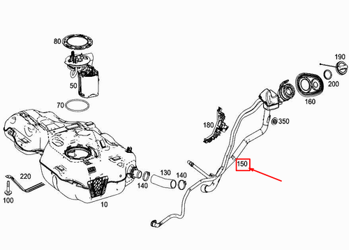 NEW MERCEDES-BENZ A W177 FUEL FILLER NECK A1774700300 NO IMPORT DUTIES ...