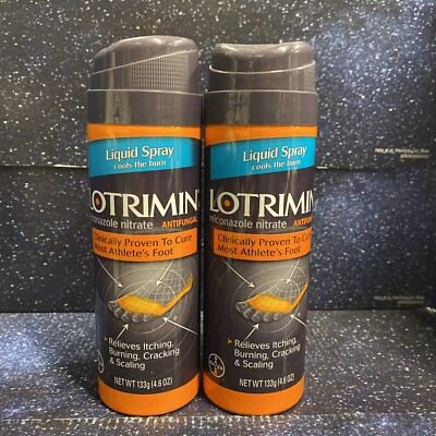 2 X Jock Itch Antifungal AF Athlete's Foot Liquid Spray 4.6 Oz Exp ...