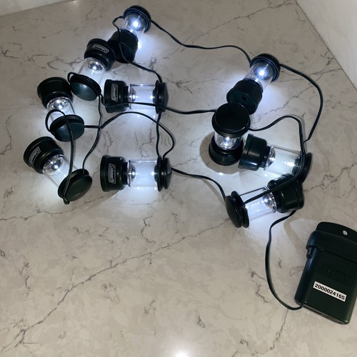 Coleman LED String Lights Green 10 Tiny LED Lanterns | eBay
