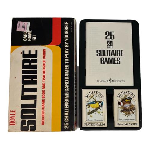 Hoyle Solitaire Card Game Kit 1972 25 Fun Games 2 Decks of Bird Cards ...