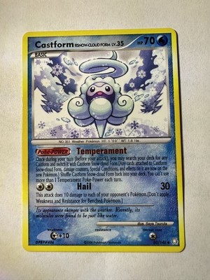 Pokemon Card Castform 50/146 HP/MP Played Diamond Pearl Legends ...