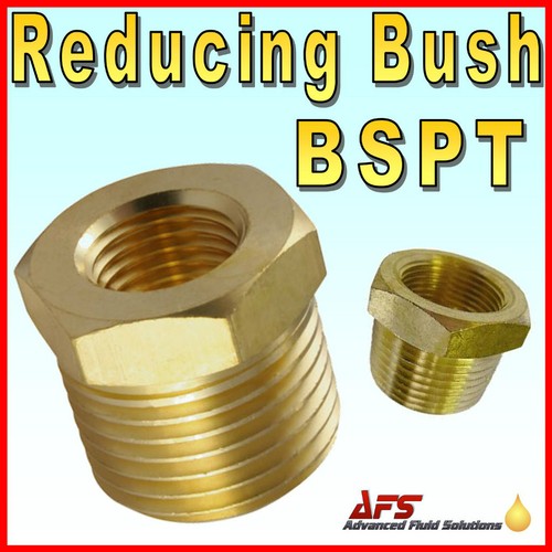 BRASS Male x Female Reducing Bush, Taper Type Reducer Fitting Gas Air ...