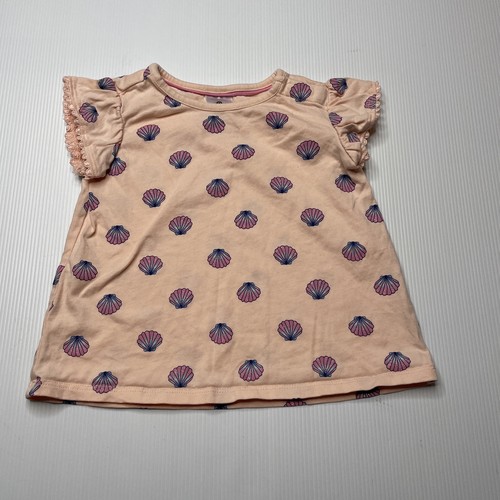 Girls size 0, Target, pink cotton t-shirt / top, seashells, EUC | eBay ...
