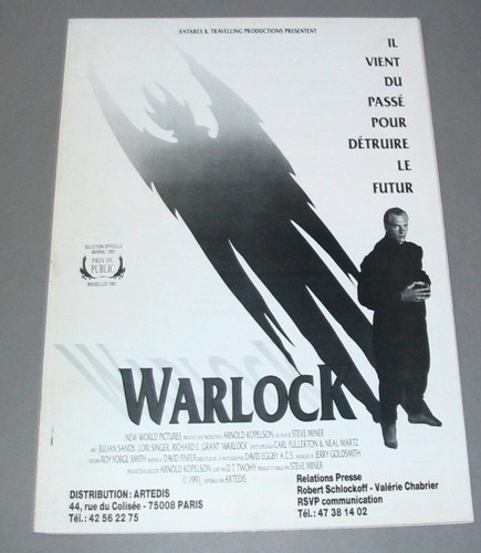 WARLOCK (Synopsis) Julian SANDS Lori SINGER Mary WORONOV Steve MINER | eBay