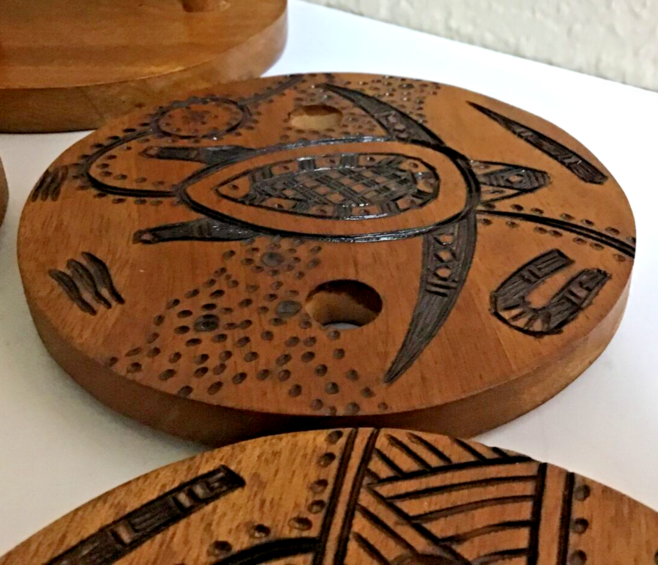 Handcrafted Drink Coaster Set | Wood Burn Art | Pyrography | Reptile ...