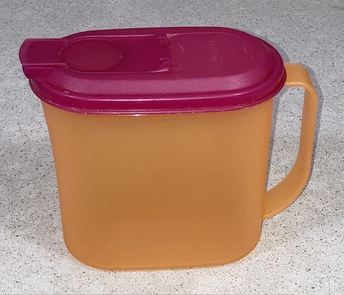 Tupperware 1 Quart Multi-color Slimline Drink Pitcher With Flip Top Lid ...