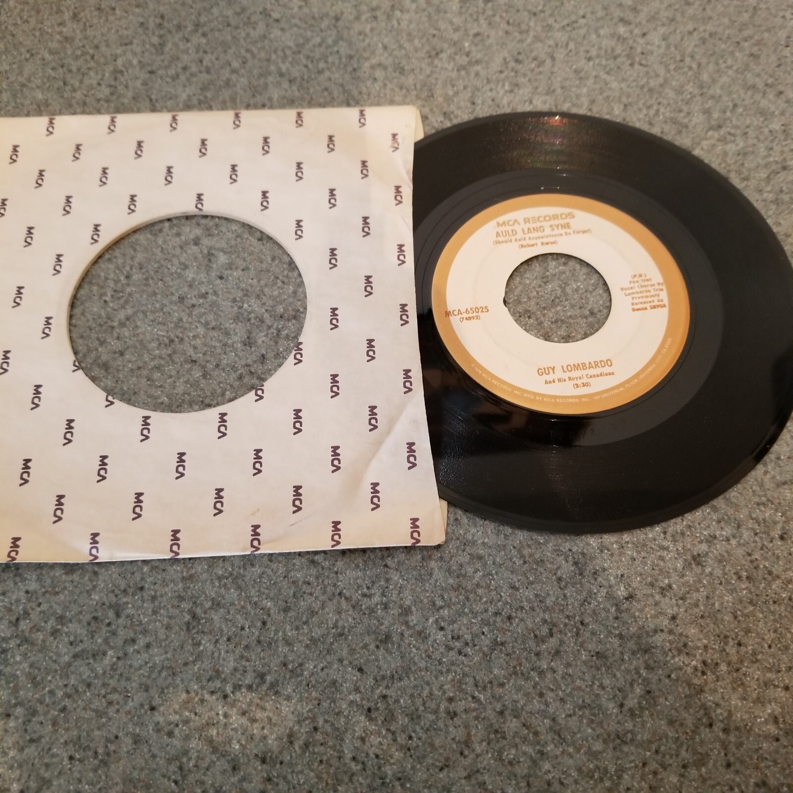 Lombardo, Guy- Auld Lang Syne MCA 65025 Vinyl 45 rpm Record | eBay