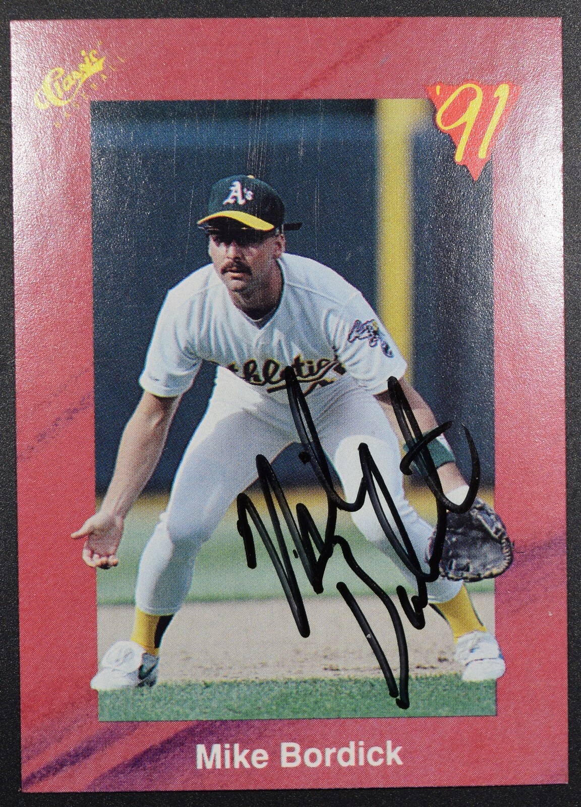 1991 Classic Baseball Mike Bordick Autograph Card #T58 *Free S/H After ...