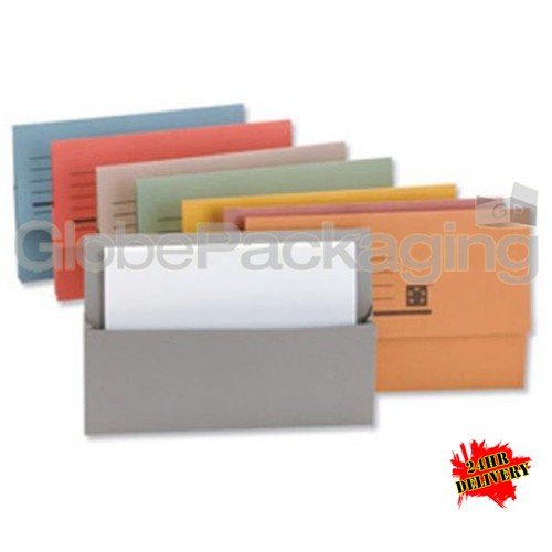 100 x A4 HALF FLAP DOCUMENT WALLETS ASSORTED COLOURS | eBay