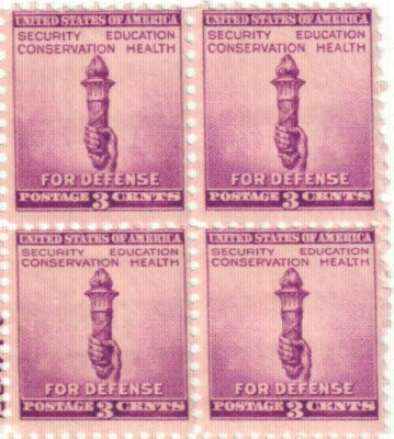 United States 3¢ National Defense, Torch Postage Stamp #901 x 100 ...