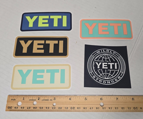 Lot of 5 YETI Car Water Bottle Window Bumper Stickers Decals | eBay