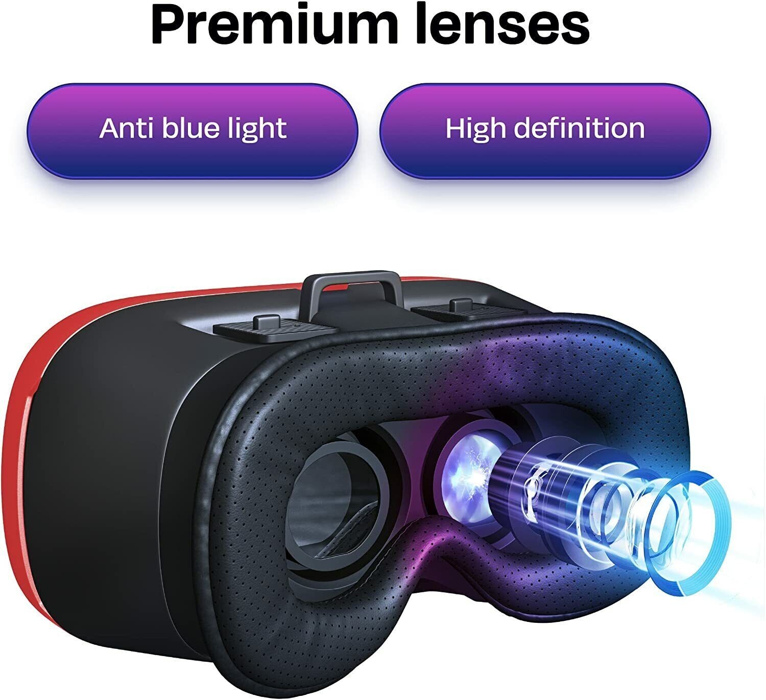 For iPhone XR/XS/12 Pro/12 3D VR Headset Goggles Android Smartphone New ...