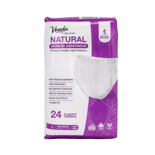 Veeda Natural Adult Incontinence Underwear for Women - Postpartum ...