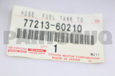 7721360210 Genuine Toyota HOSE, FUEL TANK SUB INLET 77213-60210 | eBay