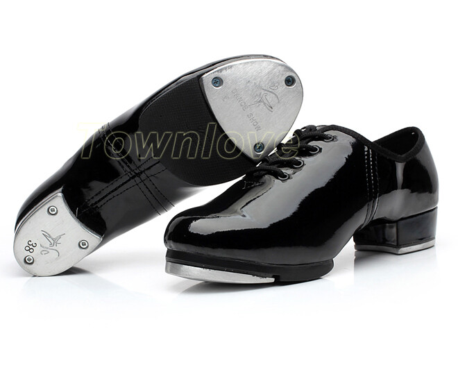 Unisex Tap Dance Shoes Women Men Jazz Step Dance Shoes Lace Up Clogging ...