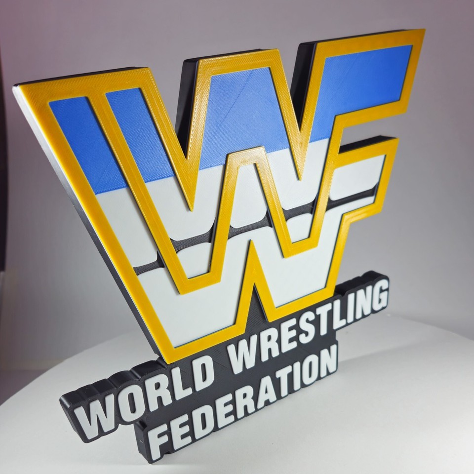 WWF World Wrestling Federation 3D printed stand | Wrestling display ...