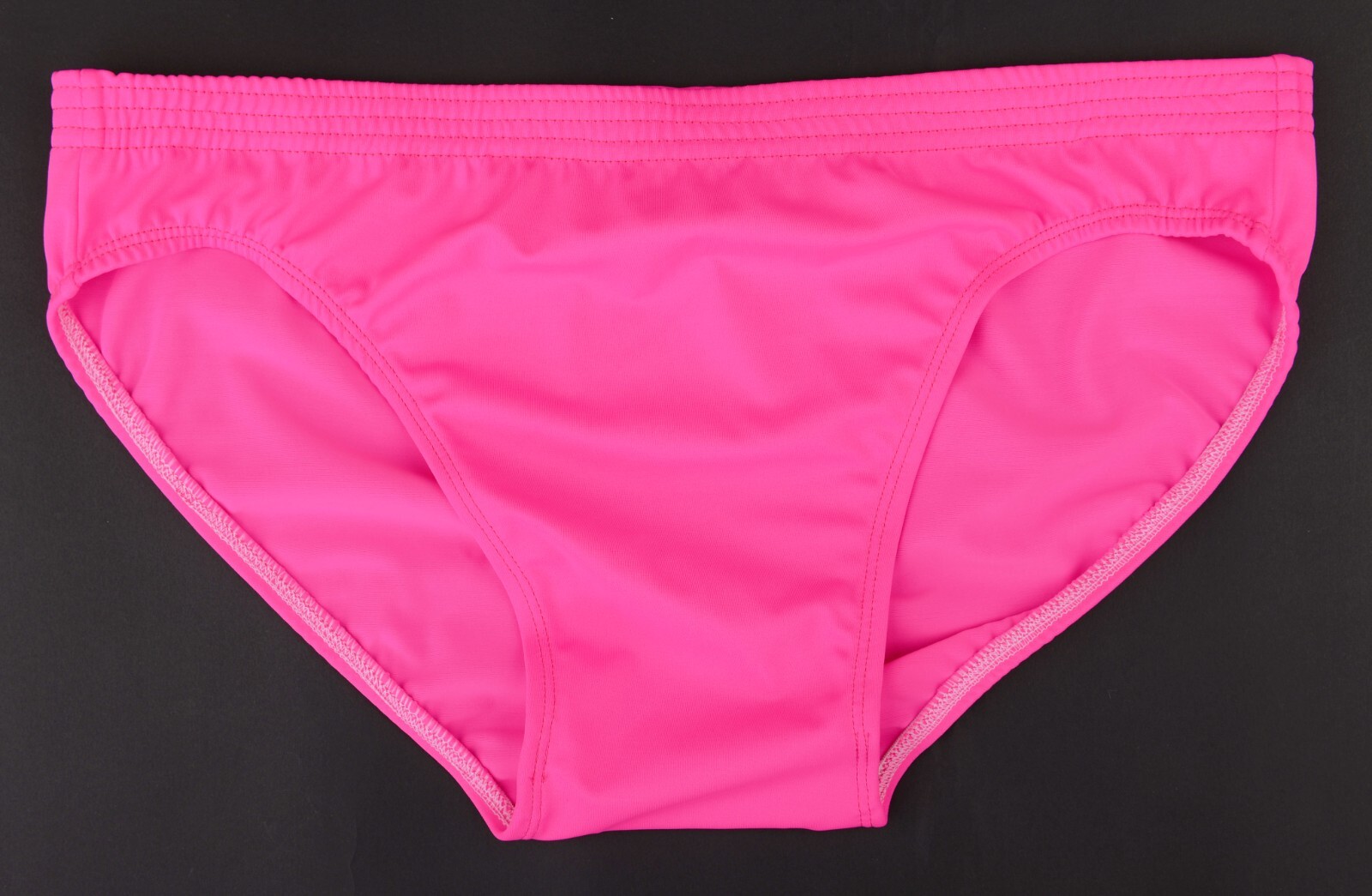 Men's UNLINED Fluro Fluorescent Pink Nylon Elastane Spandex Swim Brief ...