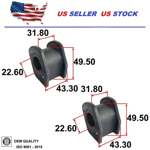 Stabilizer Bar Bushing Pair Front For Toyota Yaris 07-12 OE Quality ...