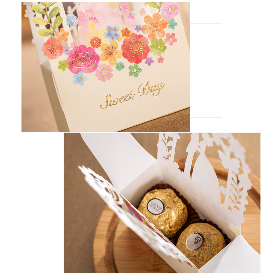 10-100 Favor Ribbon Gift Box Candy Boxes Wedding Boxes Gift Favor ...