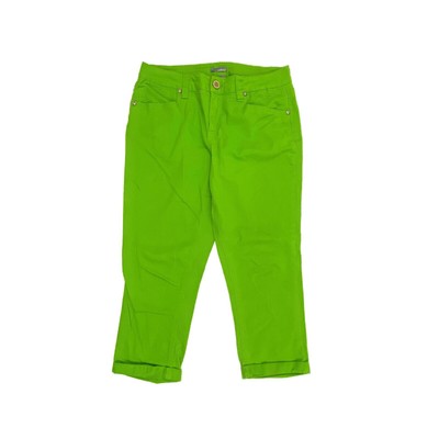 ND New Directions Weekend Cuffed Capri Women's size 10 Green Denim ...