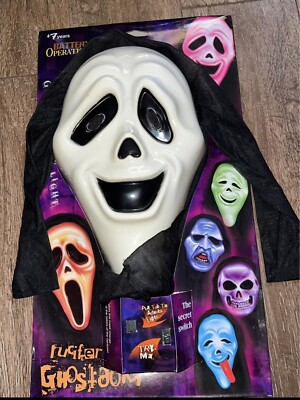 Ghost Face Spoof Mask Scary Movie Smiley Scream | eBay