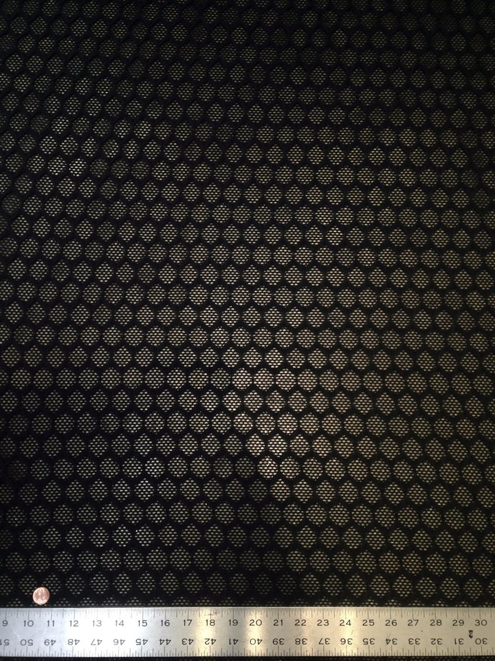Sheer Knit Mesh w/ Hexagon Overlay Pattern Stretch Polyester Spandex ...