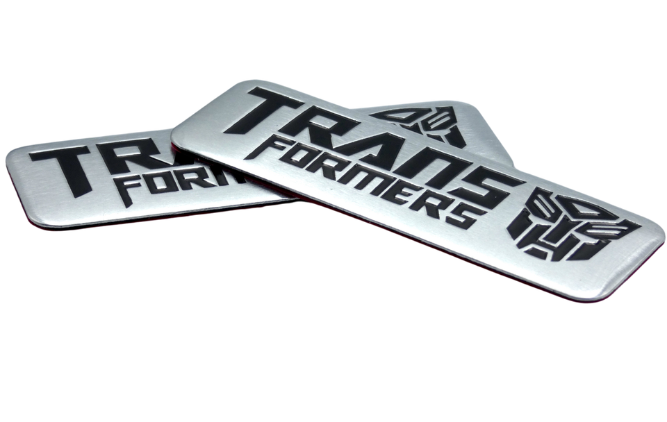 2x Metal Transformers Emblem Sticker Decal Optimus Prime Tailgate Badge ...