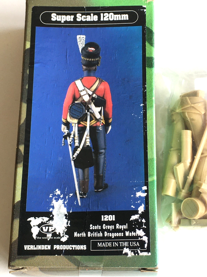 1 x VERLINDEN. NAPOLEONIC WARS SCOTS GREYS CAVALRY SOLDIER. 120mm RESIN ...
