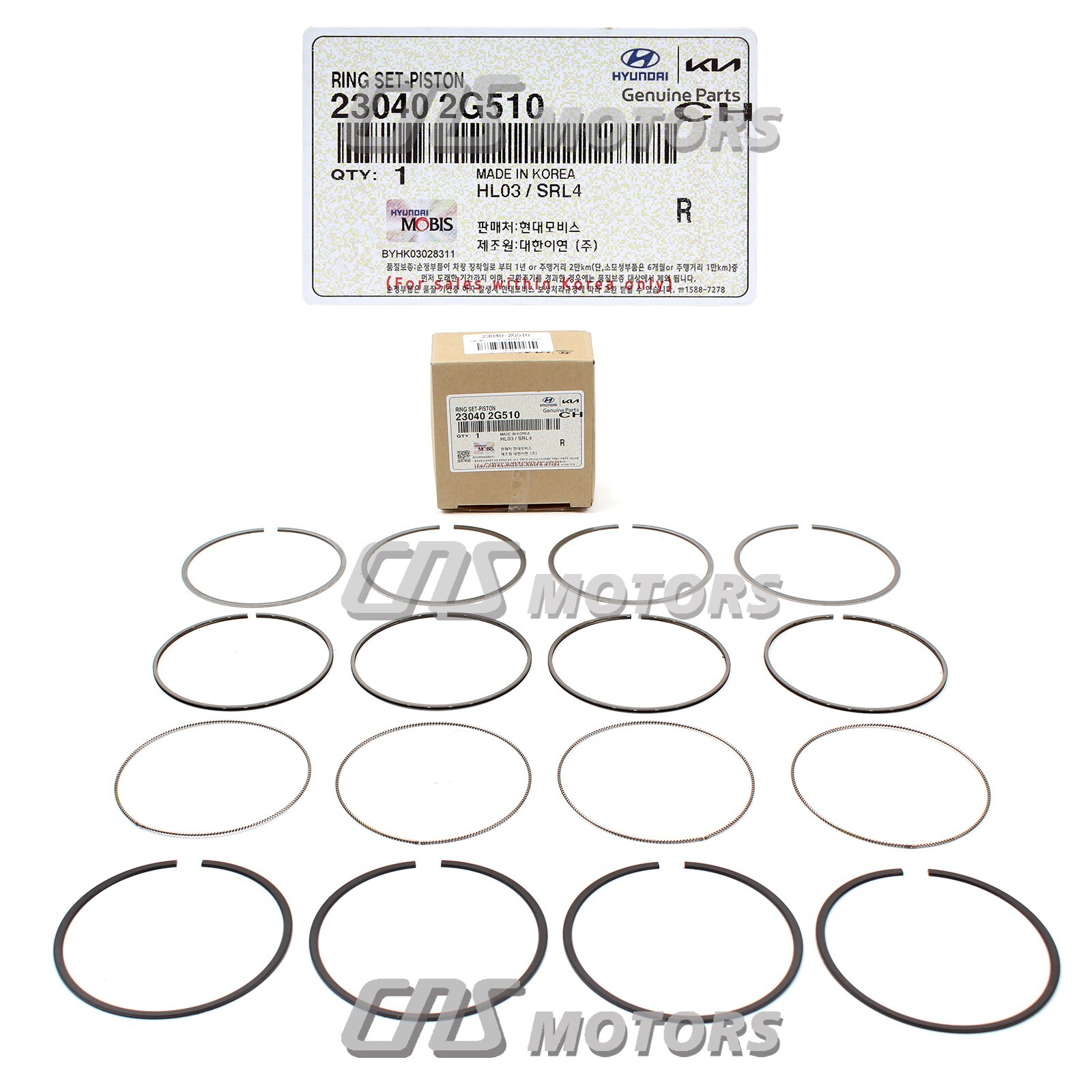 GENUINE Engine Piston Rings STD for 2013-2021 Kia Optima Sorento ...