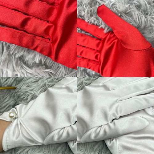 Short Ladies Prom Party Evening Wrist Satin Dress Wedding Mittens ...