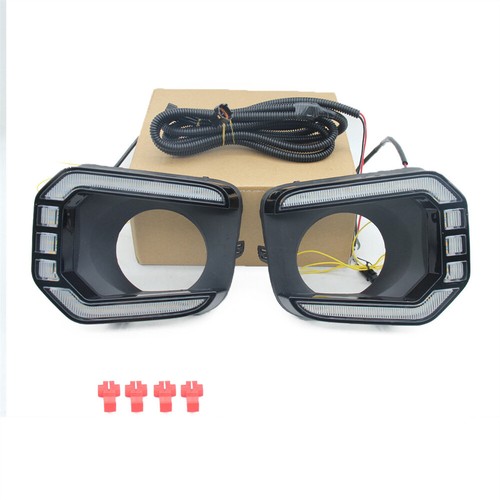 For 16-23 Toyota Tacoma LED DRL Turn Signal Lamp Fog Light Bezel ...