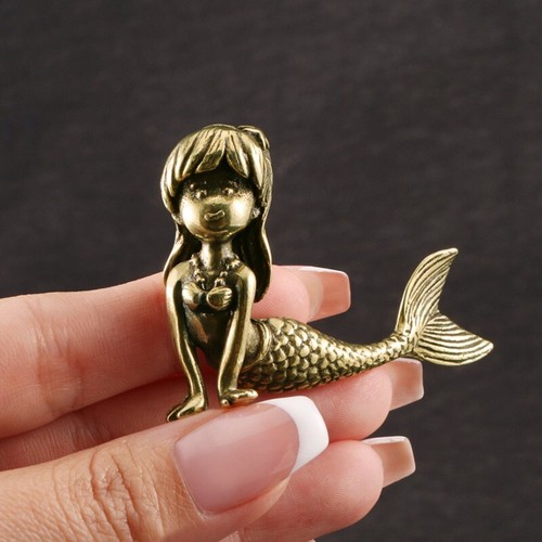 Handmade pure copper mermaid antique decorative handicraft collection ...