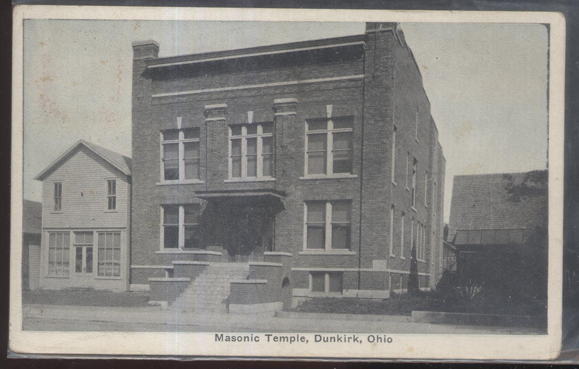 Postcard DUNKIRK Ohio/OH Masonic Temple Building 1910's | eBay