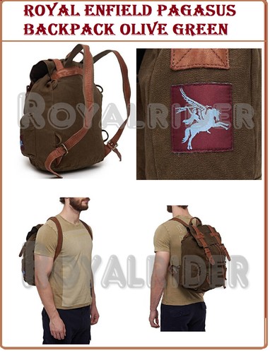 Royal Enfield "PEGASUS BACKPACK" OLIVE GREEN - Express Shipping | eBay Australia