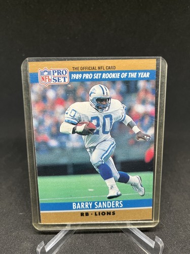 1990 Pro Set Barry Sanders #1 Lions Rookie of the Year 1989 | eBay