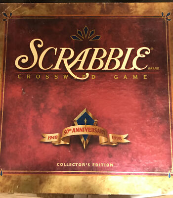 Scrabble 50th Anniversary Collector's Edition Turntable Board Game ...