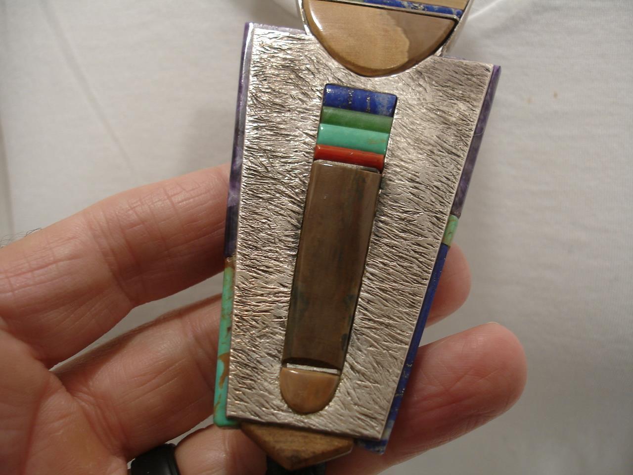 Buddy Lee Mossman Signed Sterling Silver Necklace Bolo Tie Kachina ...