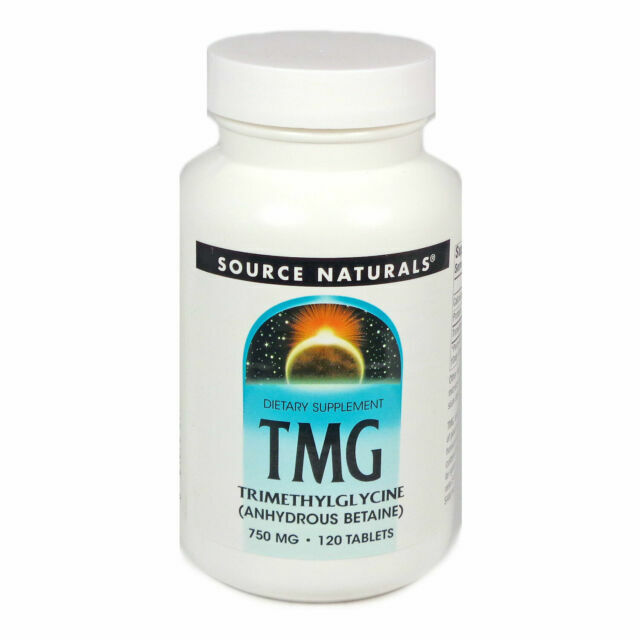 Source Naturals TMG Trimethylglycine 750mg 120 Tabs - for sale online ...