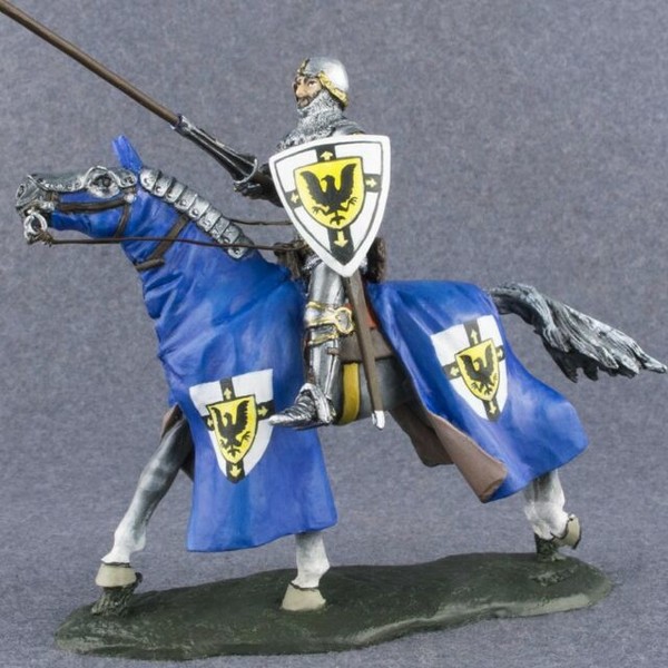 Hand Painted Army Medieval 1/32 Knight With Lancer Cavalry Toy Tin ...