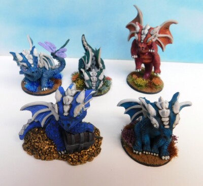 5 X Well Painted Reaper Bones Bk: Sneaky, Treasure, Flying, Scheming & Ann.Rocky | eBay
