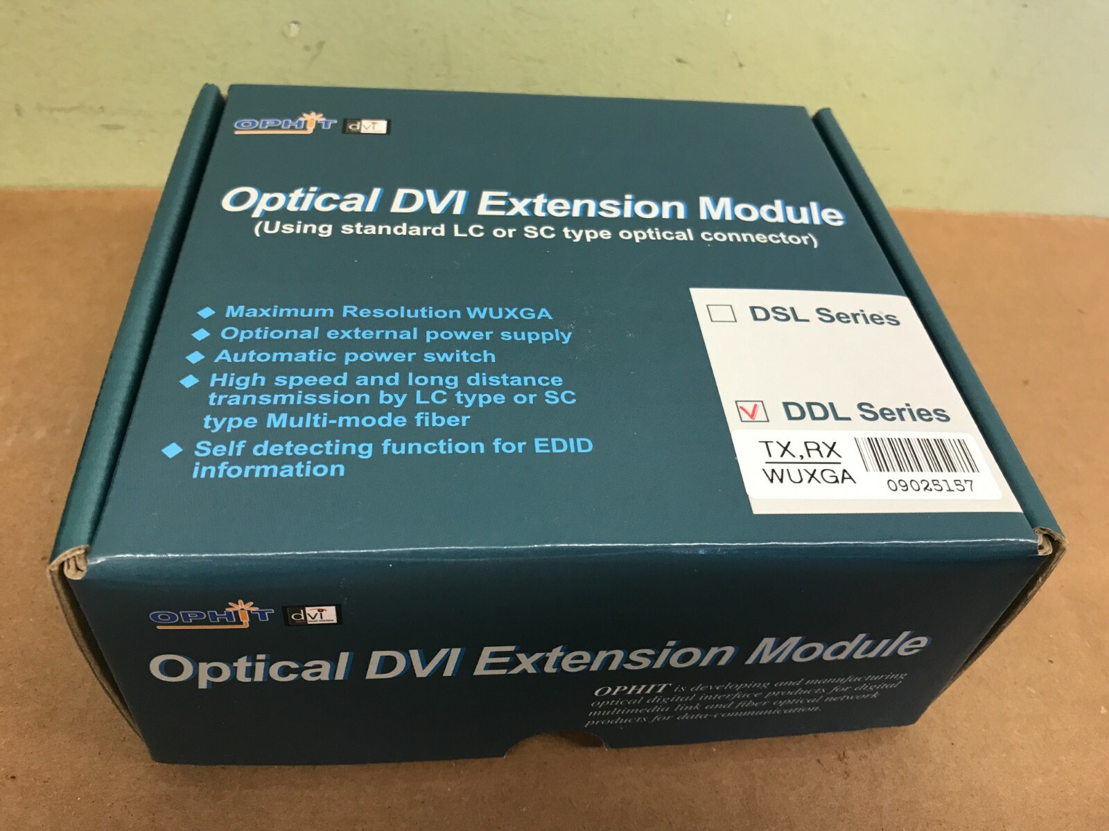 Ophit DDL TX/RX Optical DVI Extender (Tx/Rx) modules/500 m (1650 ft)/1. ...