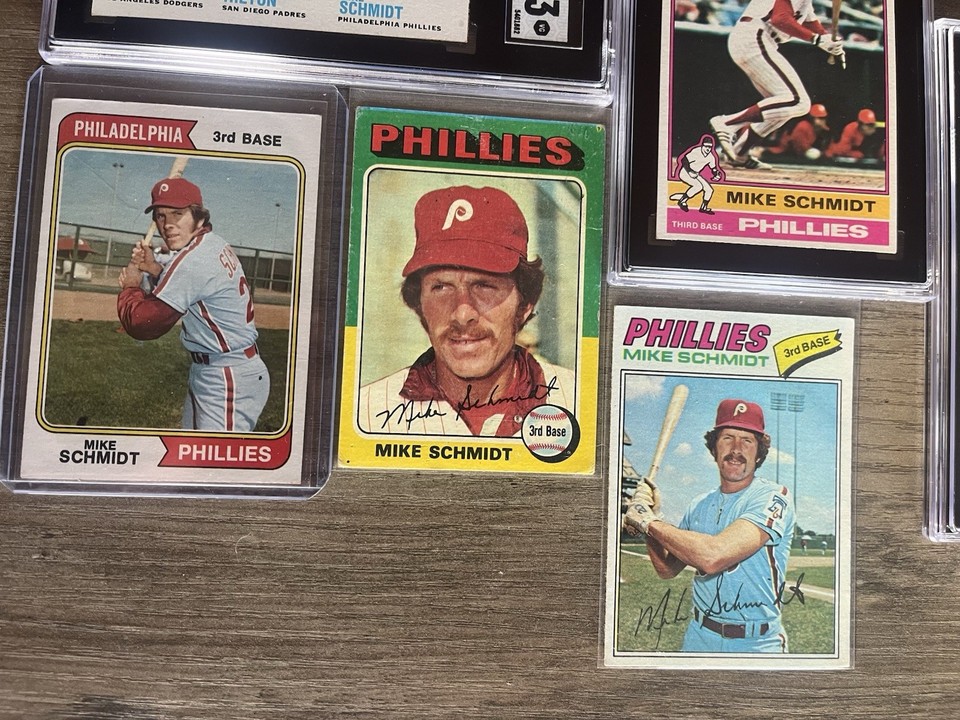 1973 Topps Mike Schmidt Rookie RC 1973 - 1978 Lot Of 6 - Some SGC ...