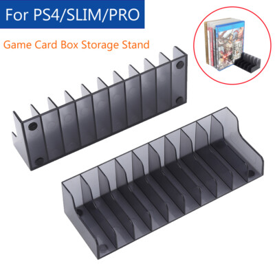 2 pcs Game Card CD Disk Storage Box Shelf Stand Holder Bracket for PS4 ...
